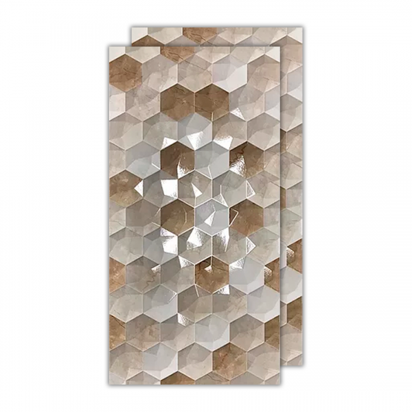 Revestimiento Cerámico Lume Perlato Brillante / Relieve 45x90 1,62 M²