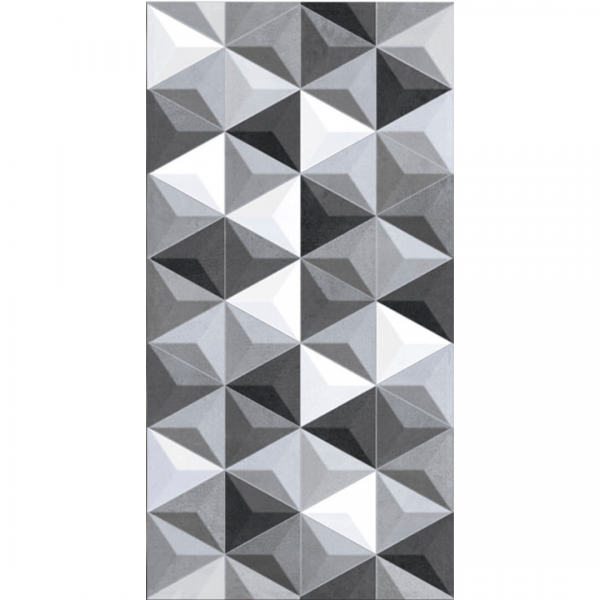 Revestimiento Cerámico Lume Star Black Brillante / Relieve 45x90 1,62 M²